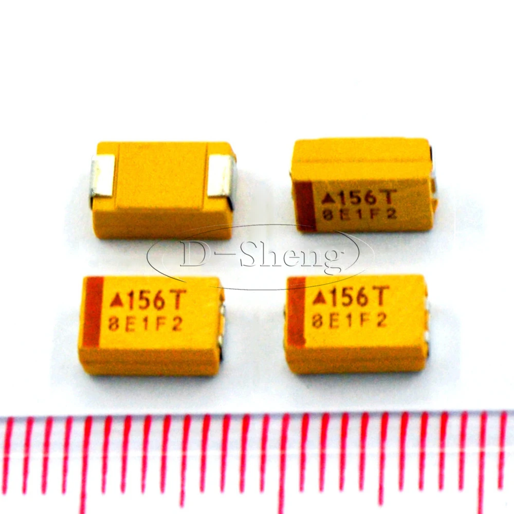 SMD 탄탈럼 커패시터, D 타입 7343, 노란색, 폴라, 바일 커패시터, 15UF, 156T, 50V, 20 개 ...
