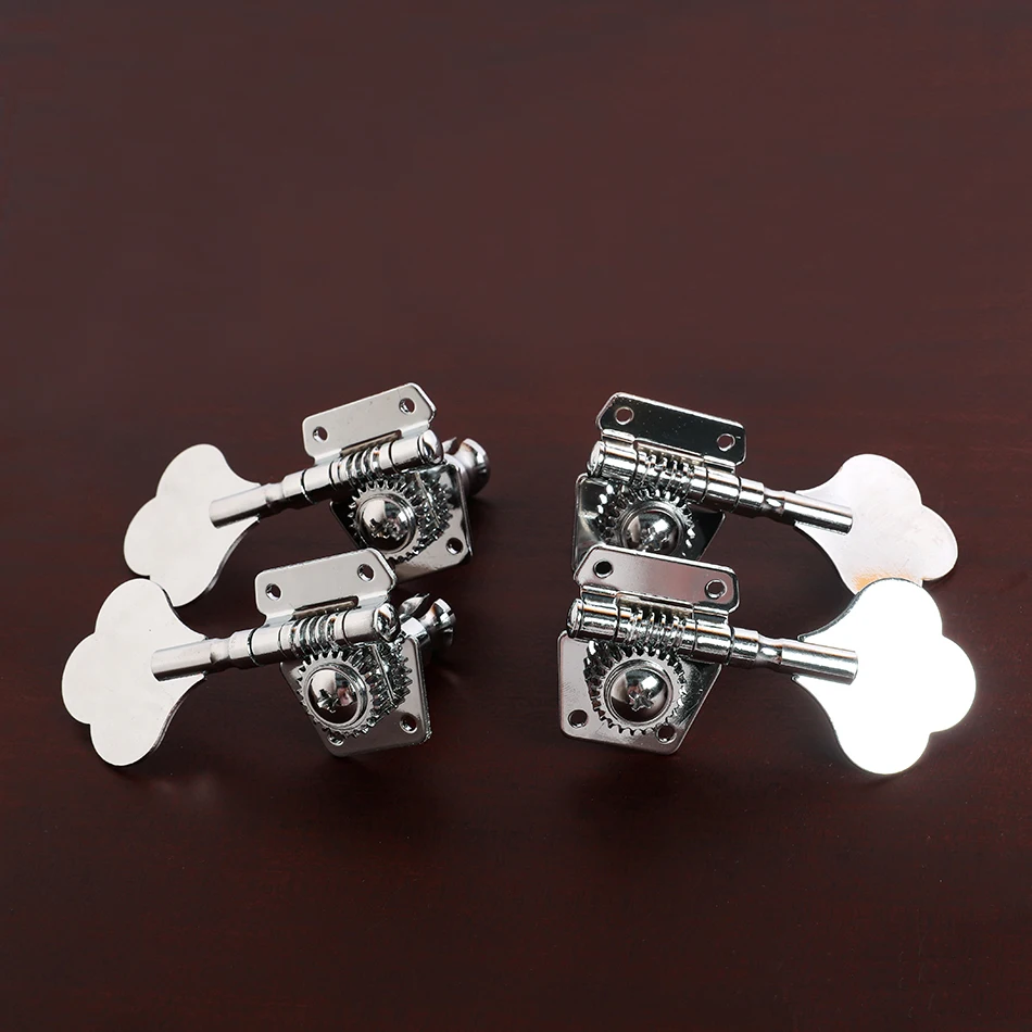 Batesmusic 4 Right Hand Bass Guitar Tuning Pegs Bass Vintage Opened Machine Heads Chrome 4pcs
