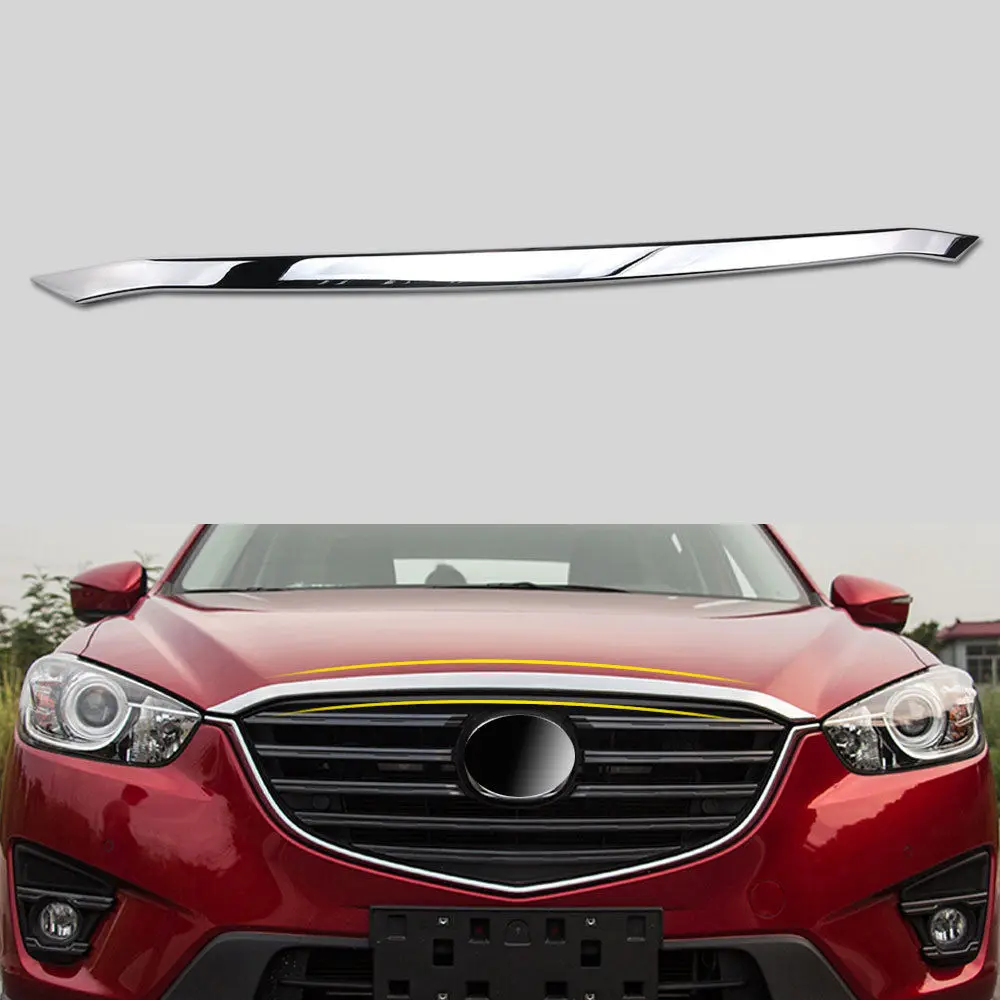 Fit For Mazda Cx-5 2012-2016 Chrome 1pc ABS Front Hood Bonnet Grille ...