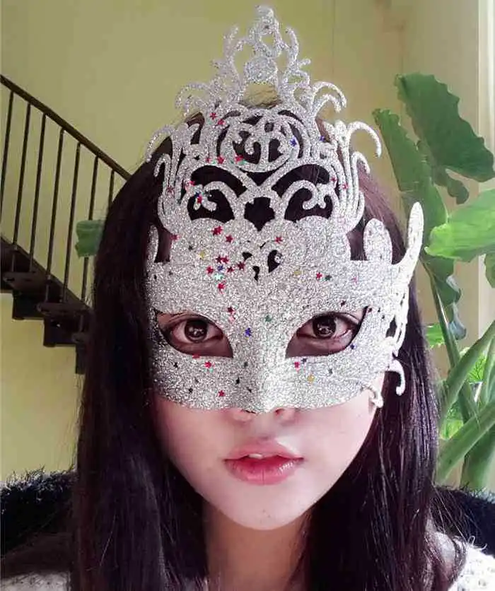 NEW Gold Dust Crown Masks for Women Glitter Stars Pretty Princess Mask ...