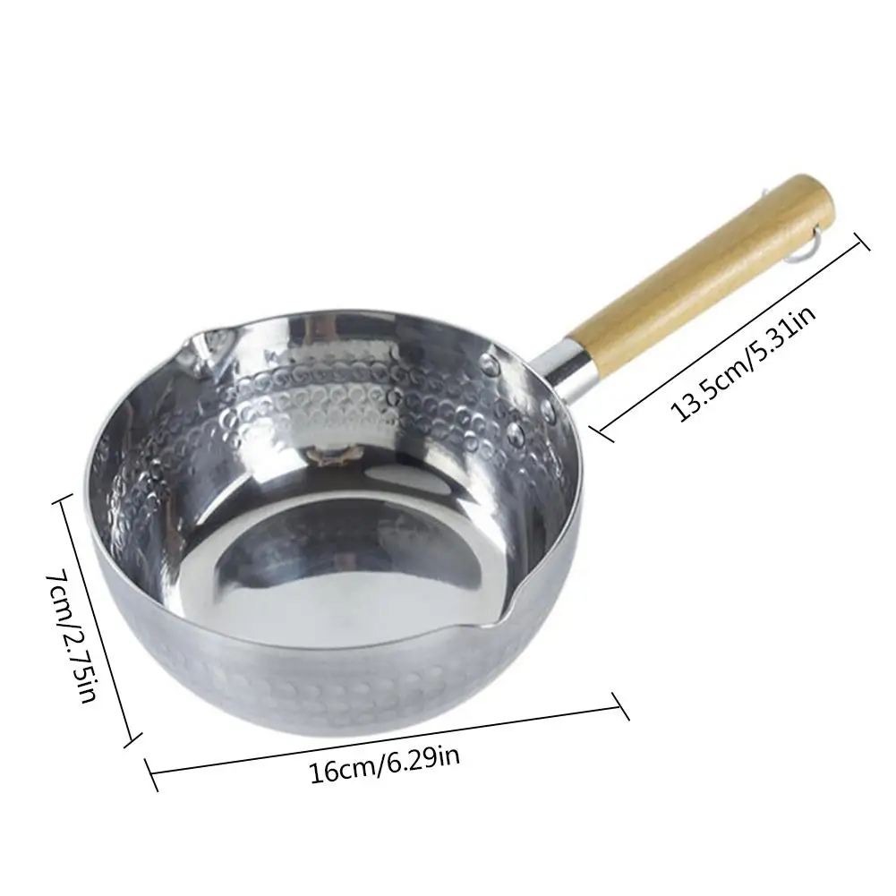 16/18/20/22/24 Cm Snow Pan Aluminum Nonstick Saucepan Wooden Handle ...