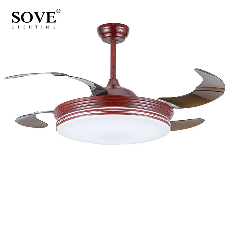 Modern LED Ceiling Light Fan Folding Ceiling Fans With Lights Remote ...