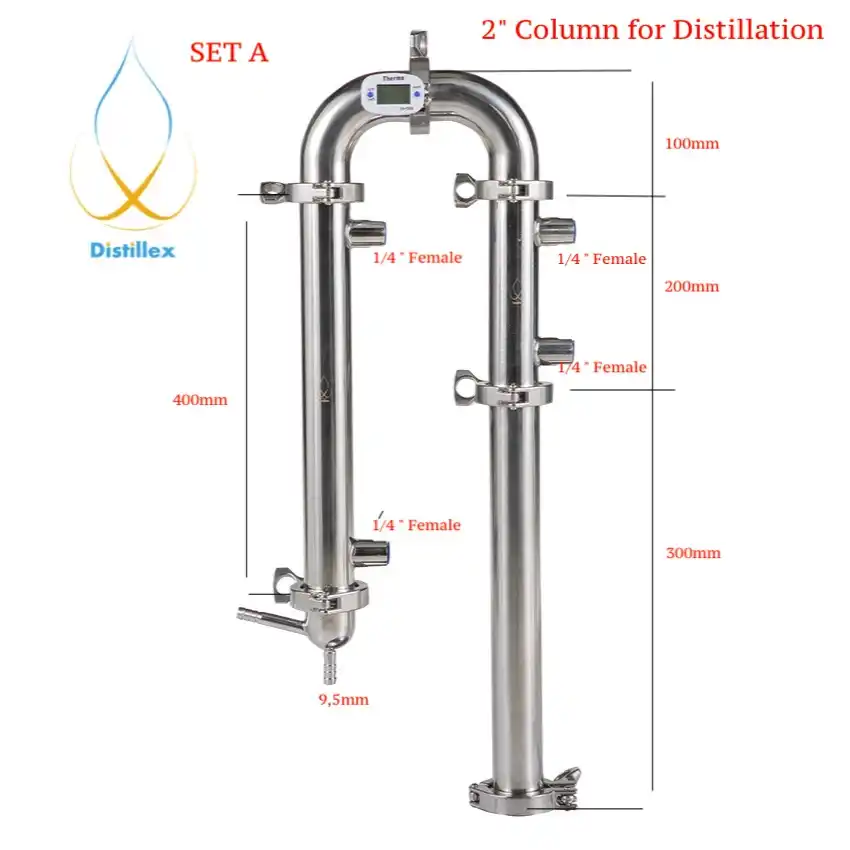 2" (51)OD64mm Rectification column, Reflux column , Distillation ...