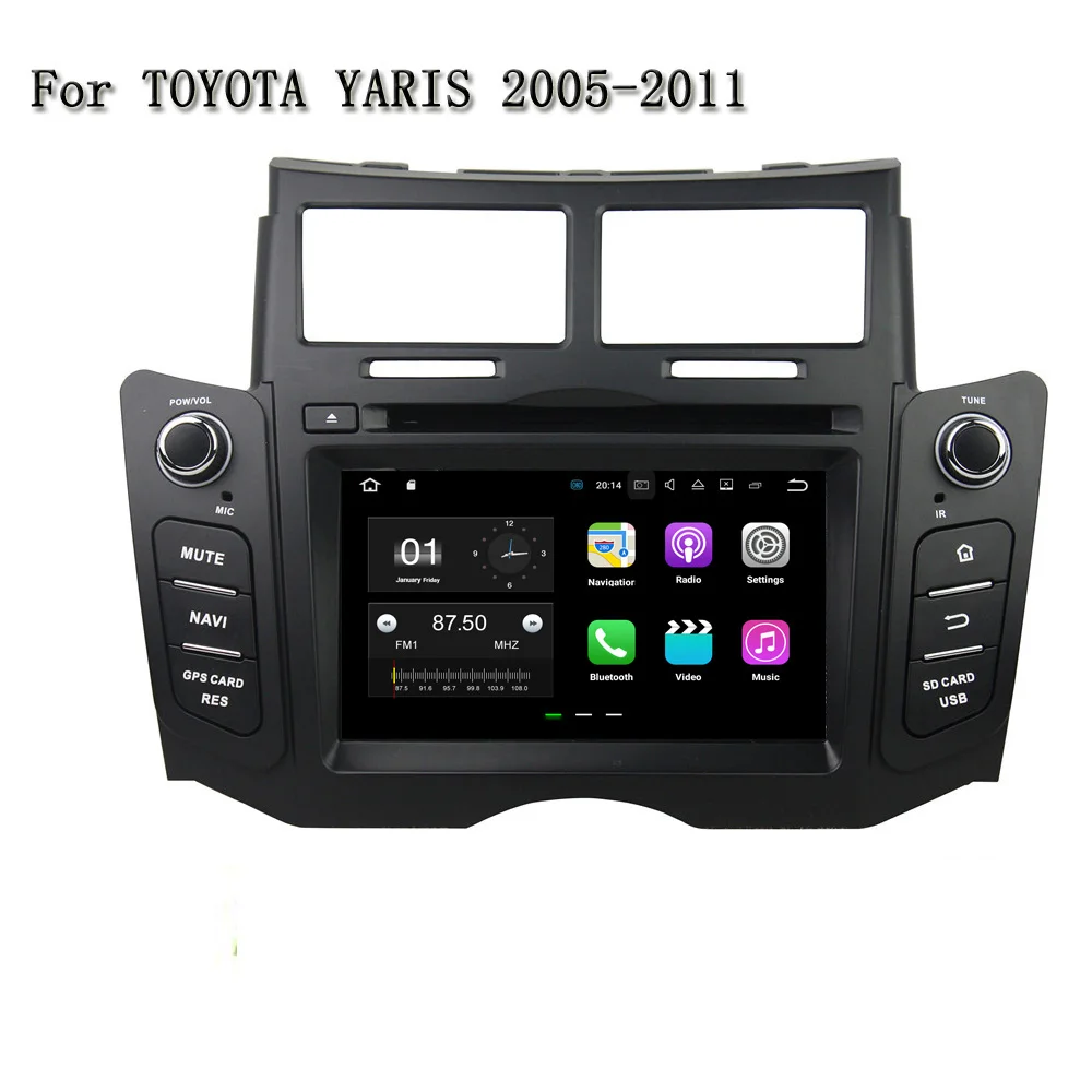 ROM 16G 4 Core Android 8.1.0 Fit For Toyota YARIS 2005 2011 Left ...