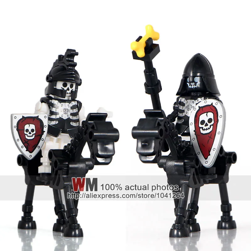 Single Sale Skeleton Knights Medieval Castle Knights Skeleton Horses ...