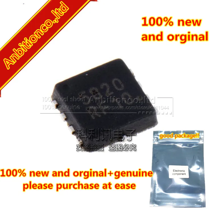 Pcs 100% novo e original NTTFS5820NLTAG 10 Power MOSFET 60 v, 37 UM, 11 ...