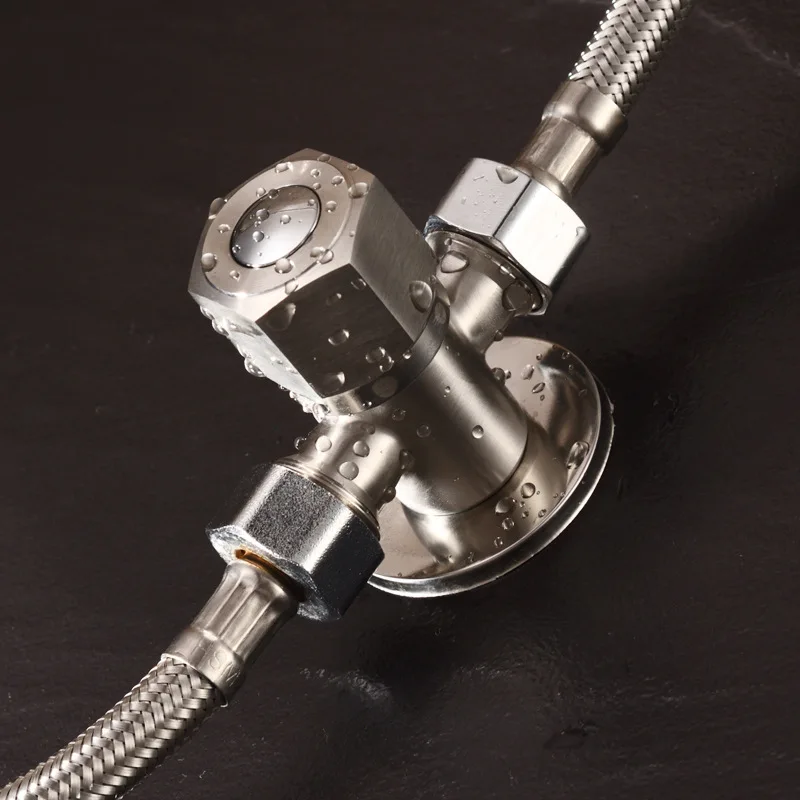 304 stainless steel 3 Way T adapter angle valve 1 inlet 2 outlet ...