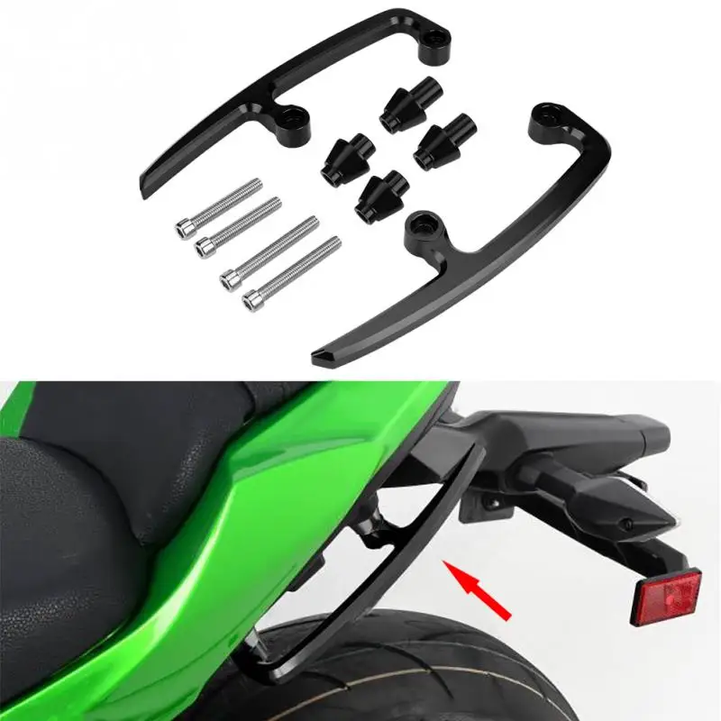 1Set CNC Aluminum Motorcycle Passenger Rear Grab Bar Rear Seat Rail Kit ...