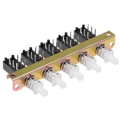 Interlock Push Button Switch Piano Type Dpdt 6 Pin 5 Row - Switches ...