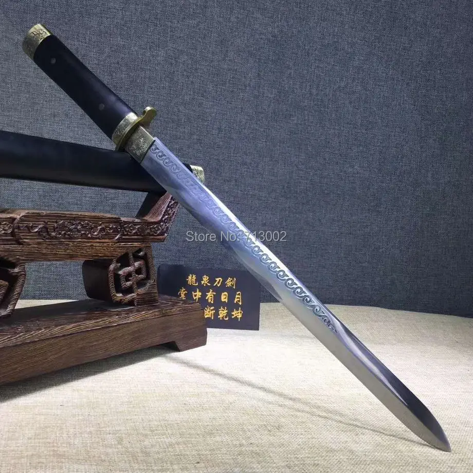 Handmade Forged Chinese Wushu straight Sword Sharp Manganese Steel ...
