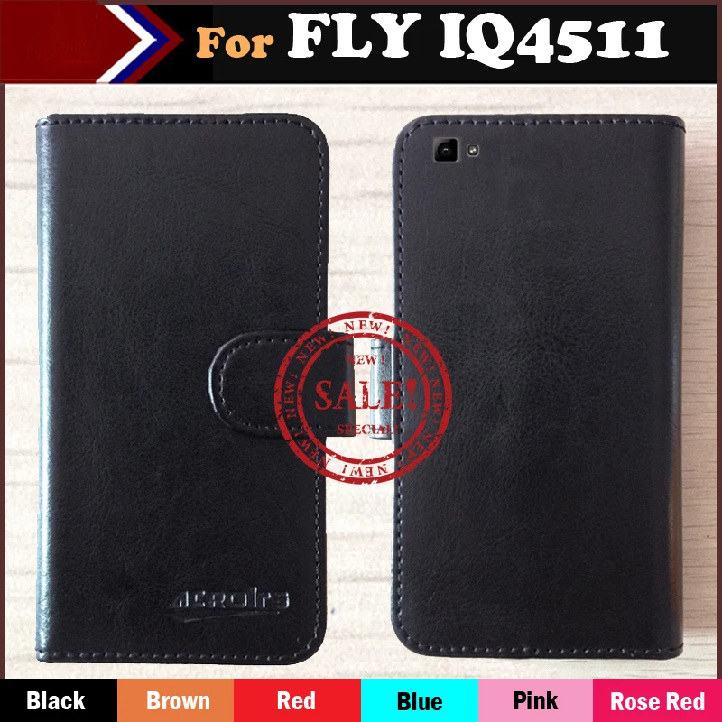 High Ultra thin Phone Holster Flip Leather Case For FLY IQ4511 OCTA ...