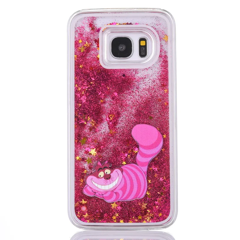 Glitter Star Diamond Cute Cartoon Cheshire Cat phone case for Samsung ...