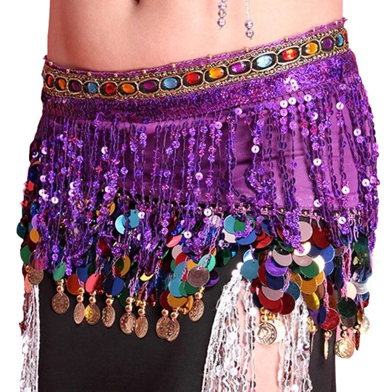 2018 New Colored Women Belly Dance Clothing Accessories Tassel Belts