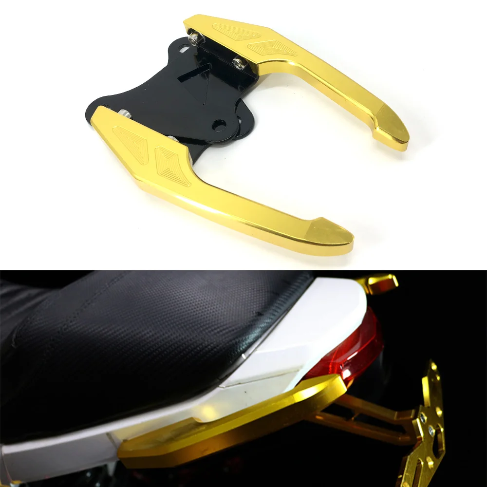 CNC Aluminum Motorcycle Rear Grab Bars Motorcycle CNC Rear Armrest ...