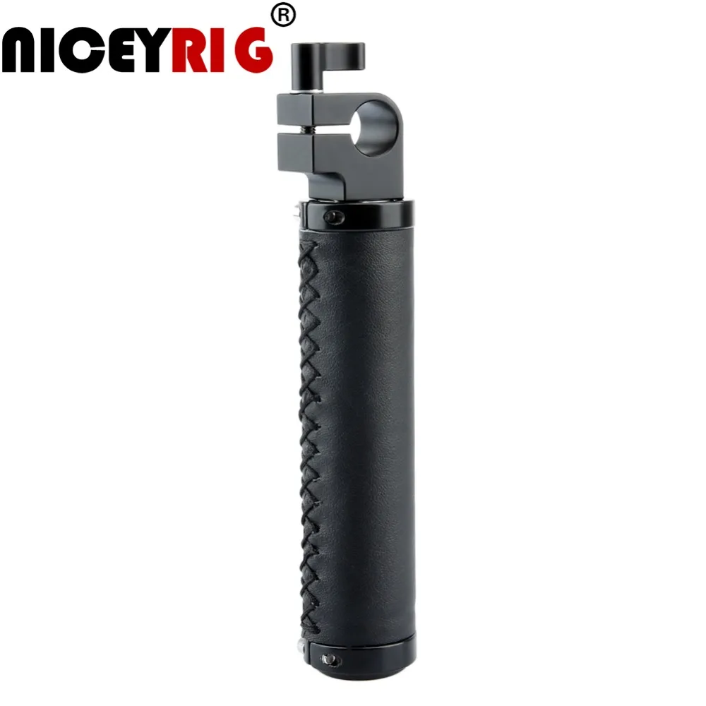NICEYRIG DSLR Shoulder Rig 15mm Rod Grip Leather Handle 15mm Rod Clamp ...