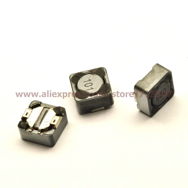 PHISCALE 30 piezas de inductor de potencia blindado smd 100UH 101 7*7*4 ...