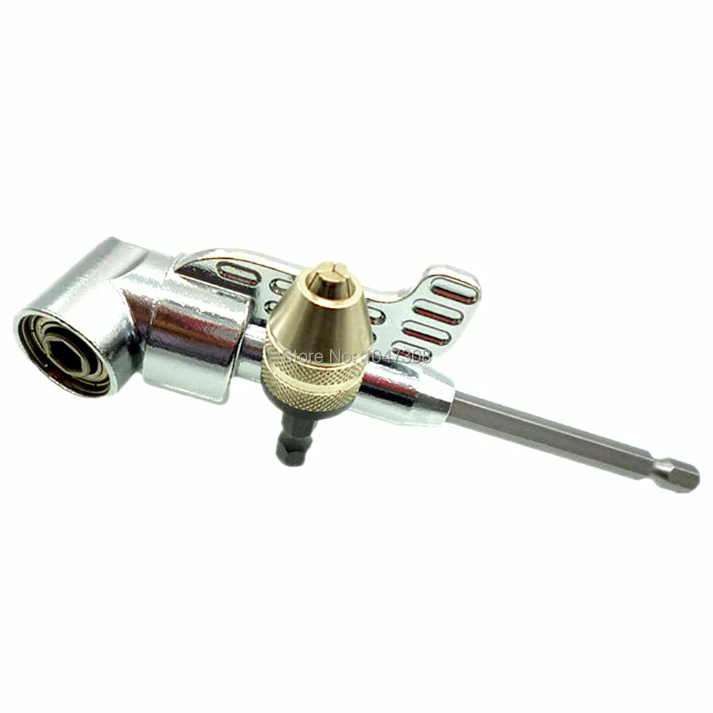 1/4" Hex Screwdriver Angled Bit Holder Magnetic Drill Driver Keyless ...