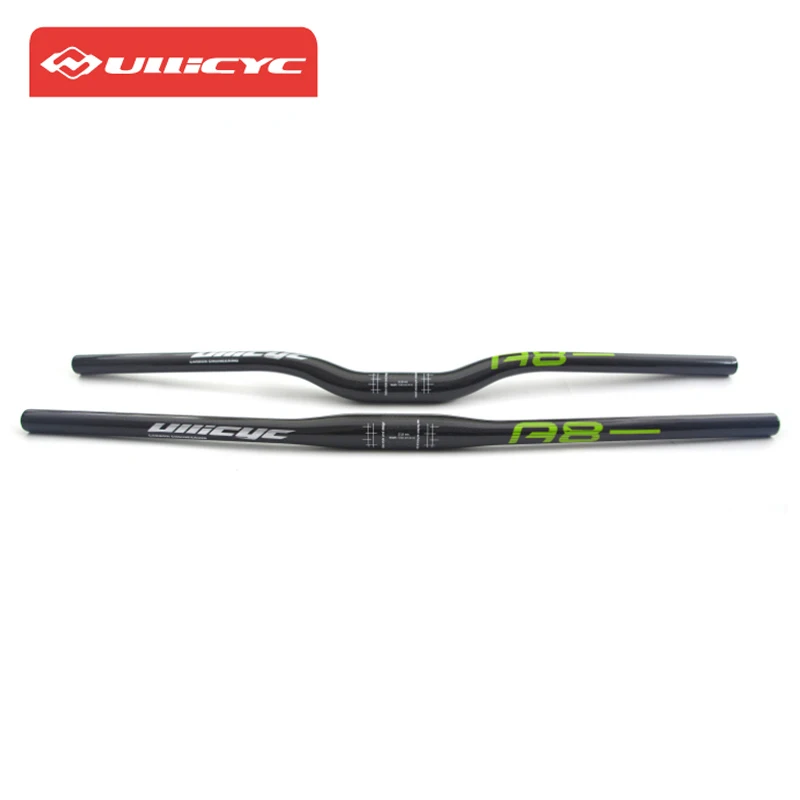 Ullicyc Mtb Handlebar Carbon Bicycle handlebar Mtb Flat Riser 3K Green ...
