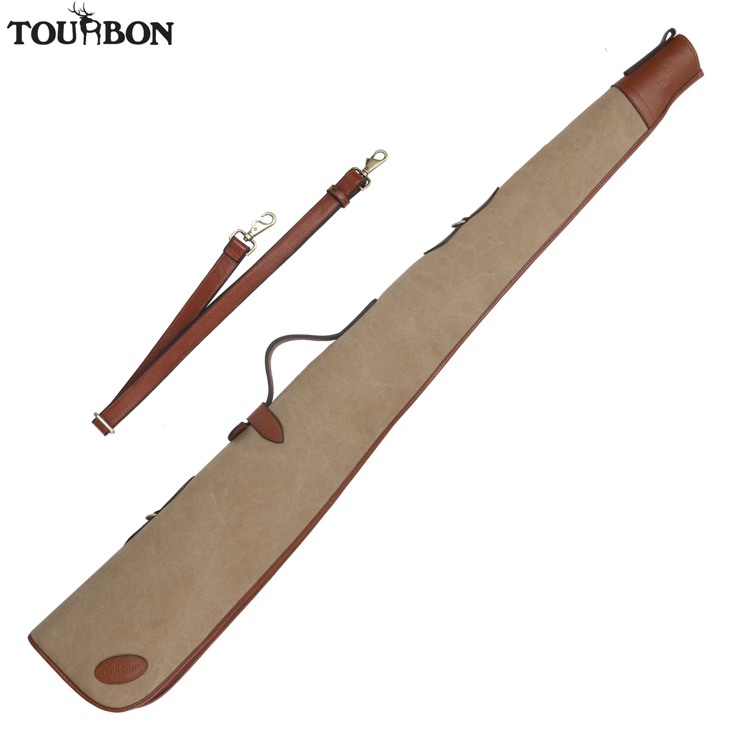 Tourbon Tactical Vintage Canvas Shotgun Rifle Case Firearm Gun Slip Bag ...