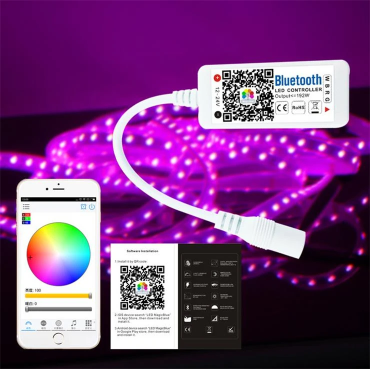 Mini LED RGBW Bluetooth 4.0 Controller For LED Strip Light DC 12 24V ...