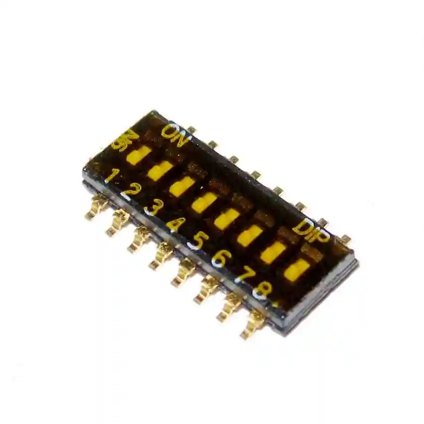 New SMD dialing switch 8PIN 1.27mm pitch coding switch black 1.27 8P IC ...