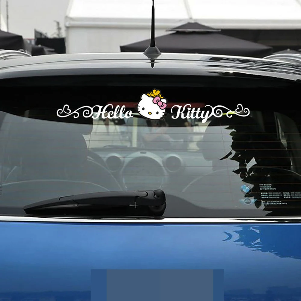 Lovely Hello Kitty Auto Decal Cartoon Car Sticker Car Eyebrows Rear