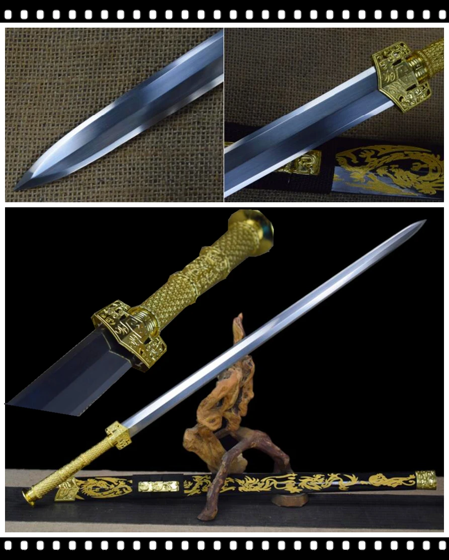 High Quality Sharp Eight High Manganese Steel Blade Chinese WuShu Sword ...