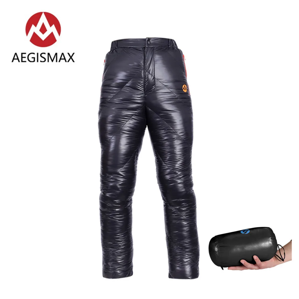 AEGISMAX Unisex 95% White Goose Down Pants Outdoor Camping Pants ...