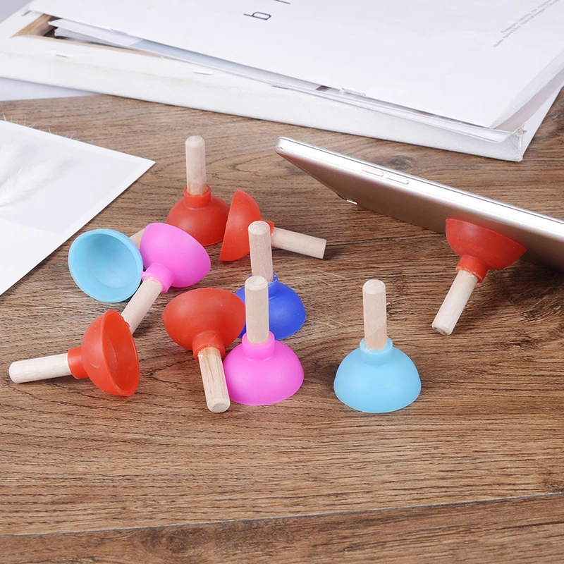 2Pcs Funny Mini Pumping Toilet Phone Sucker Stand Toys For Children ...