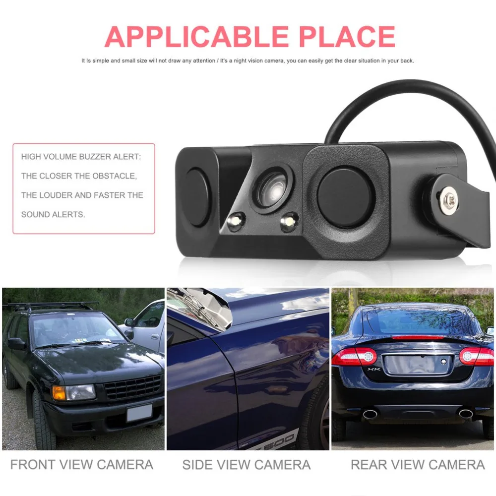 Auto Waterproof Camera Lens 12V-24V HD Car Rear-view Camera with ...