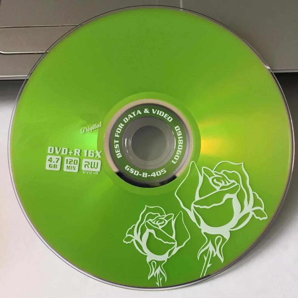 Wholesale 50 discs A+ Green Flower 16x 4.7 Blank DVD+R Disc|flower ...