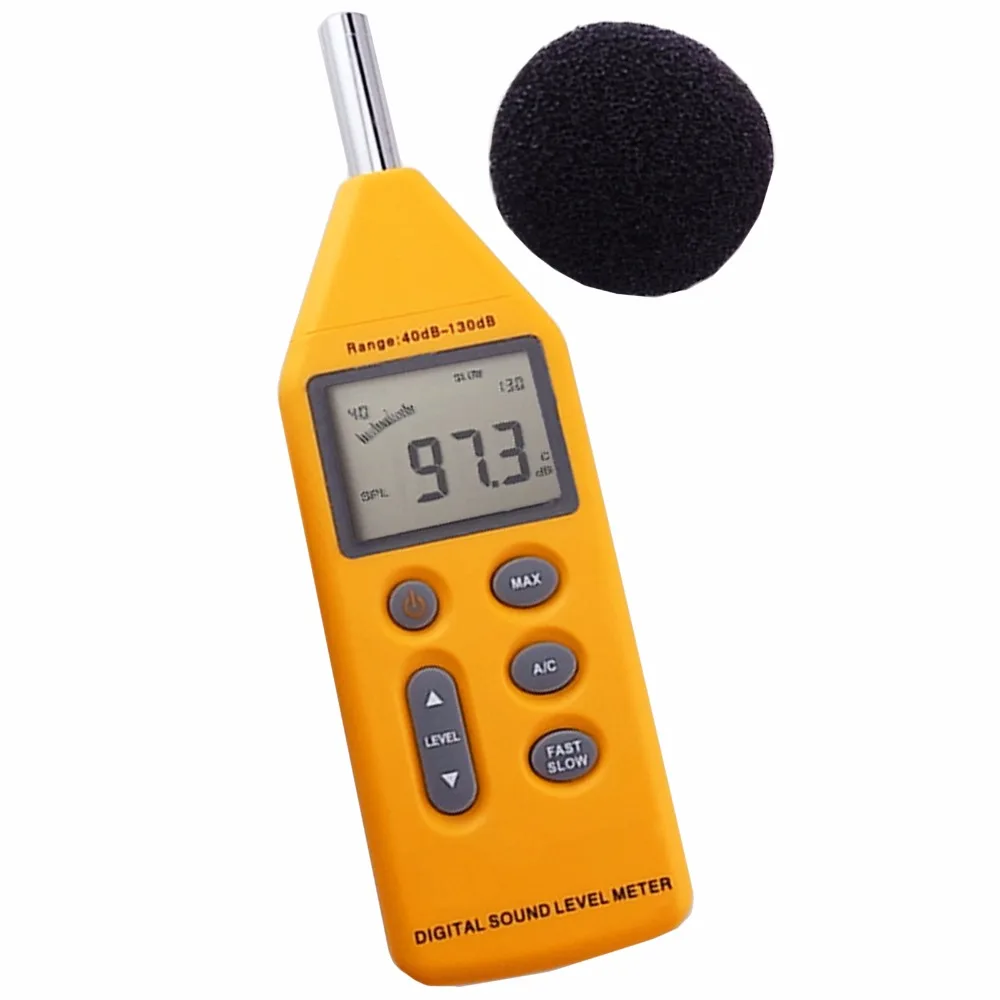 Digital 5 in 1 Professional Sound Pressure Level Meter Noise 40~130dB ...