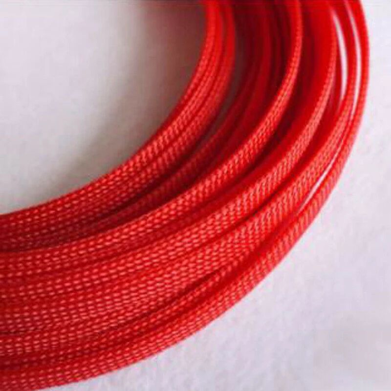 1-30M Cable Sleeves 3-40mm Red Snakeskin Mesh Wire Protecting Nylon ...