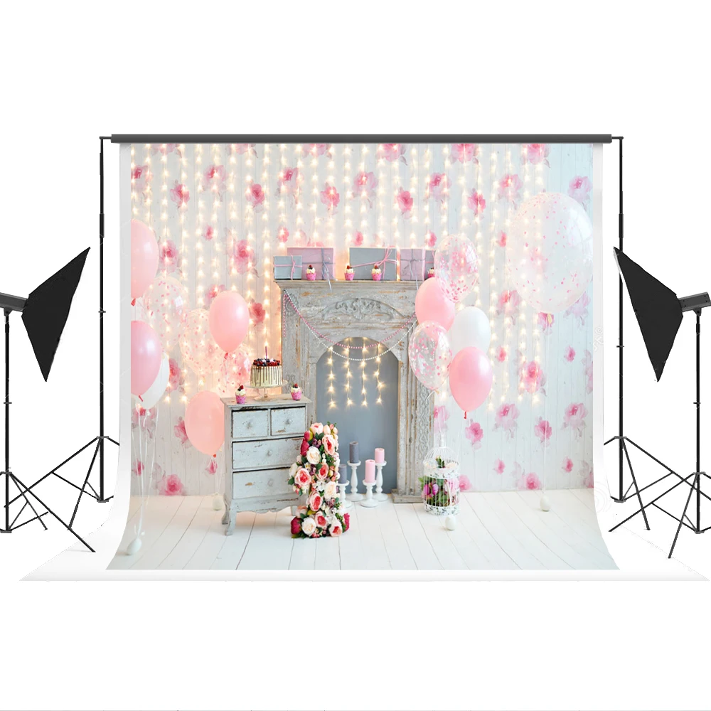 Kate Pink Backdrop Photography Birthday Party Ballon Photo backdrop ...