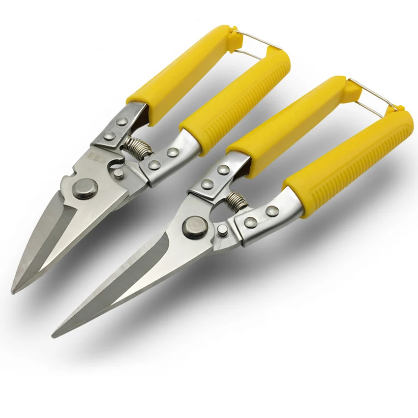 8 Inch Scissors Cutter Industrial Multi function SK5 Alloy Steel Manual ...