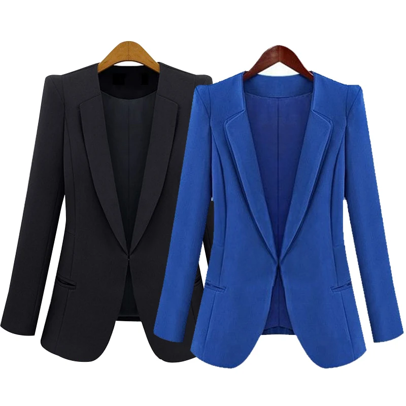 2017 New Spring Autumn Women Slim Blazer Coat Fashion Jacket Long