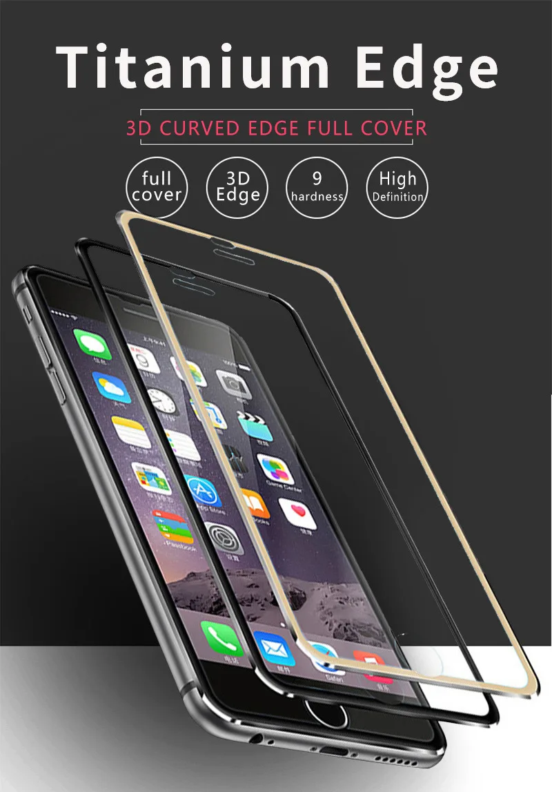 Закаленное стекло для iPhone X, 8, 7 Plus, 3D закругленные края, передняя и задняя Защита экрана ...