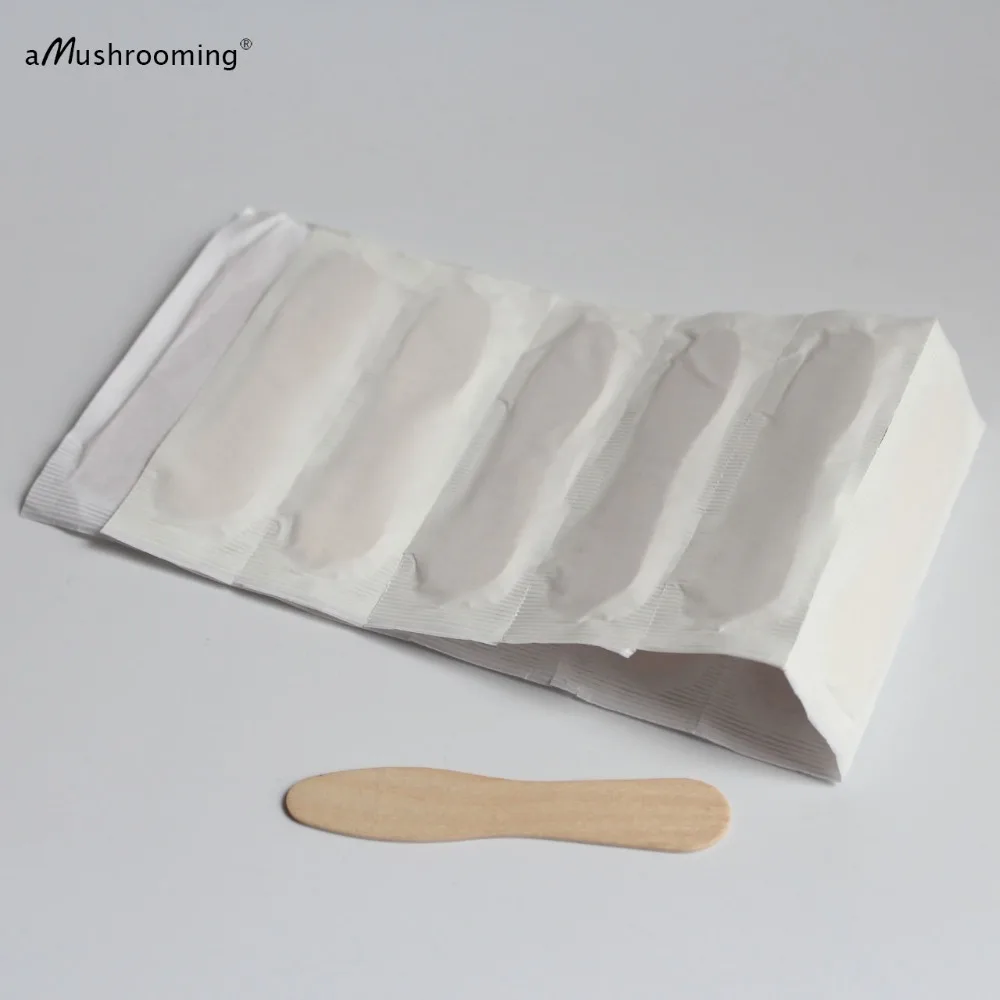 Paper Wrapped Flat Ice Cream Spoon Ice Cream Stick 75mm Paddle Shape Stir Sticks Dessert Spoons