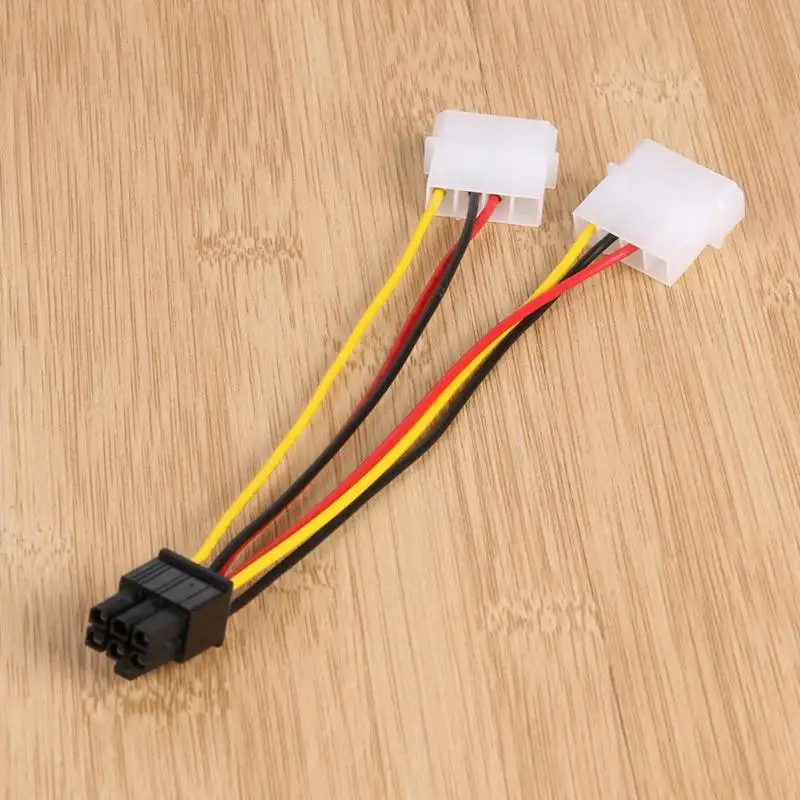 3pcs Display Card Power Line 4pin to 6-Pin PCI Express Video Card ATX ...