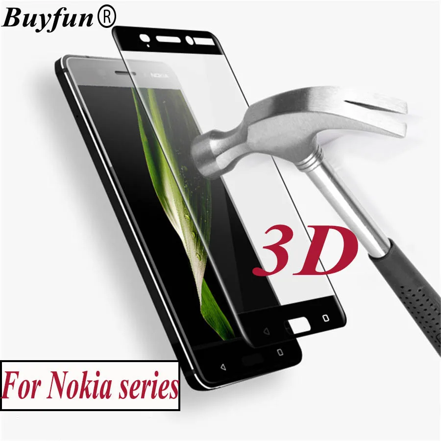 9h Tempered Glass For Nokia 6 Screen Protector Premium 3d Full Cover