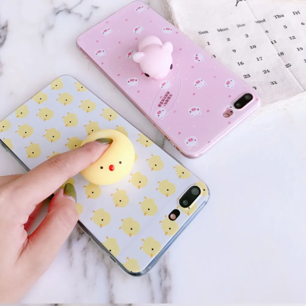 Cute Squishy Antistress Mobile Phone Case Lovely Three-dimensional Soft ...