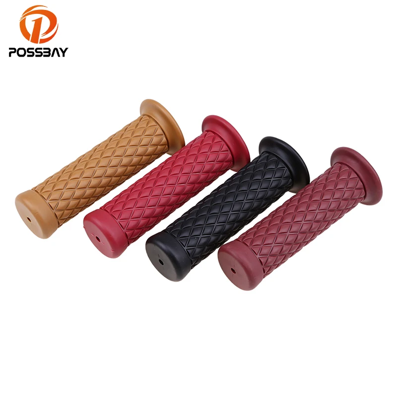 POSSBAY Black/Dark red/Red/Light brown Motorcycle Grips Handlebar ... POSSBAY Black/Dark red/Red/Light brown Motorcycle Grips Handlebar ...