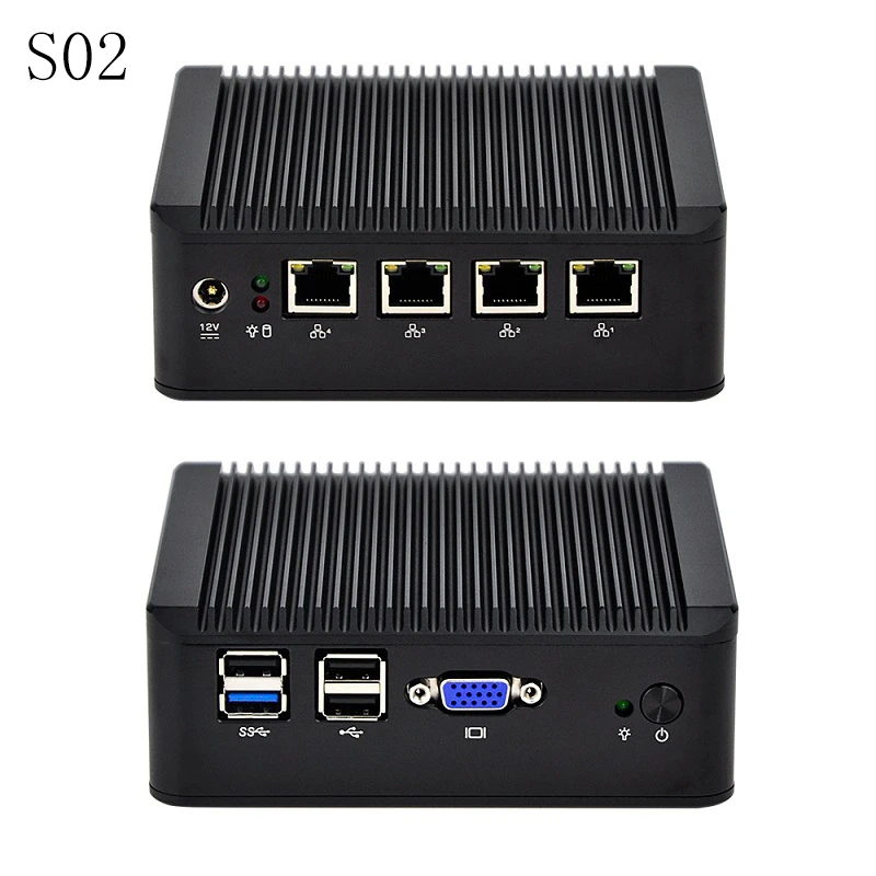 Qotom J1900 Mini Pc With 4 Gigabit Nic To Build A Router Firewall, Quad ...