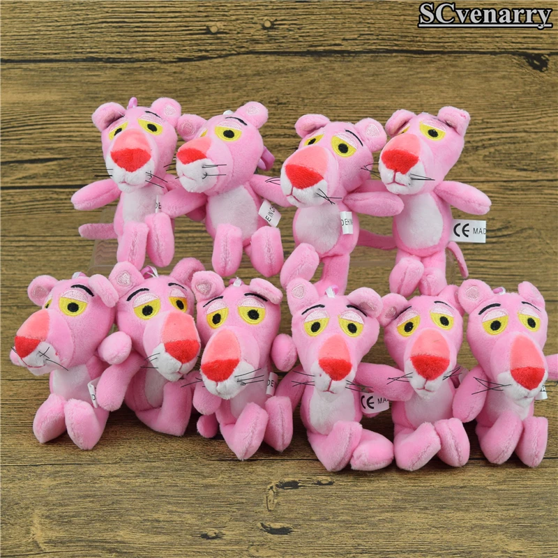 10pcs/set Pink Panther Plush dolls Soft Toys Pink Leopard Baby Toys A34 ...