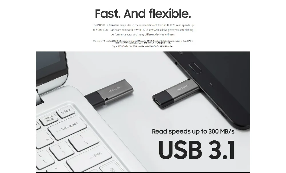 Samsung 3,1 Usb флеш-накопитель usb type C 200M300M/S 256 ГБ 128 Гб 64 ГБ 32 ГБ Тип C Флешка ...