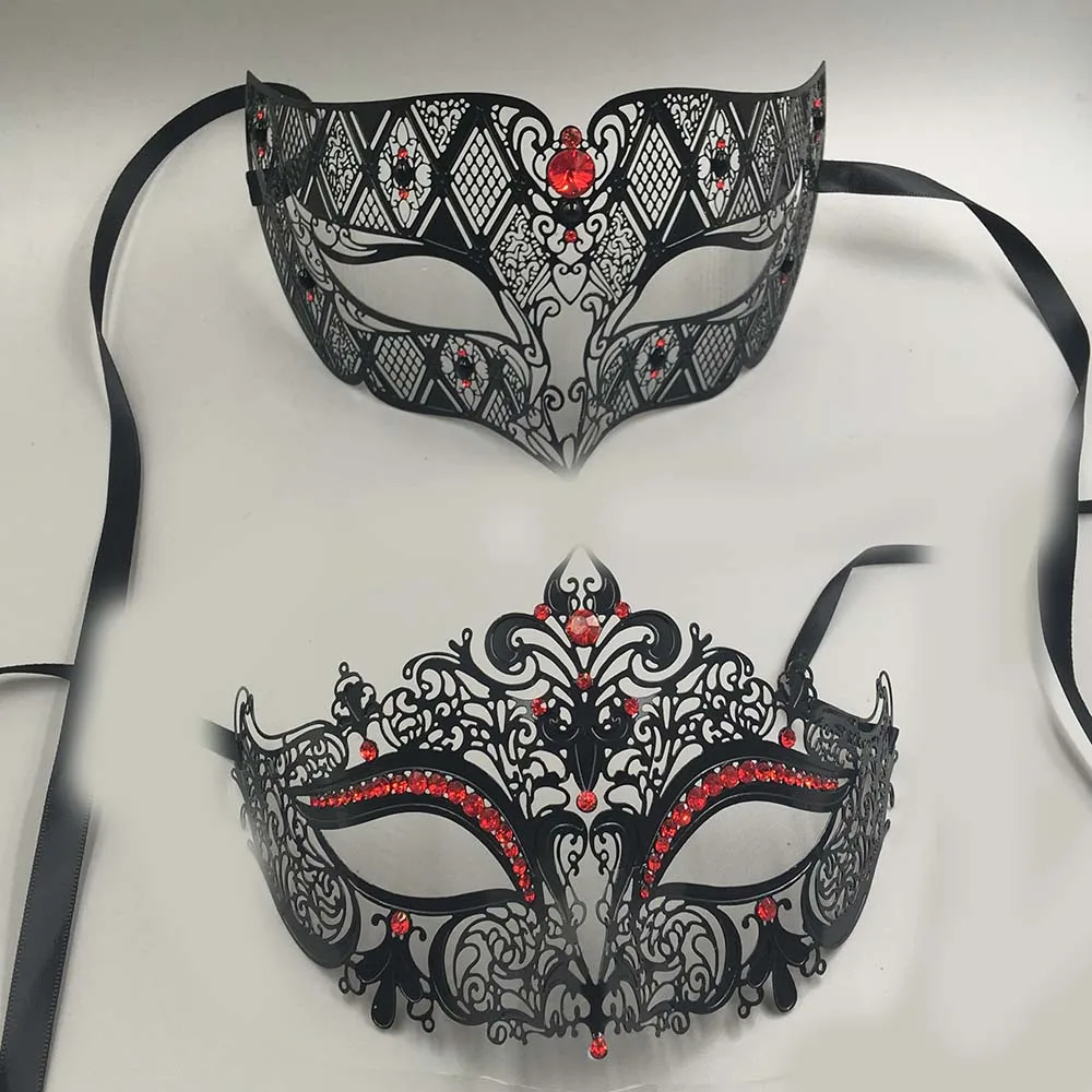 Black And Red Masquerade Masks For Men