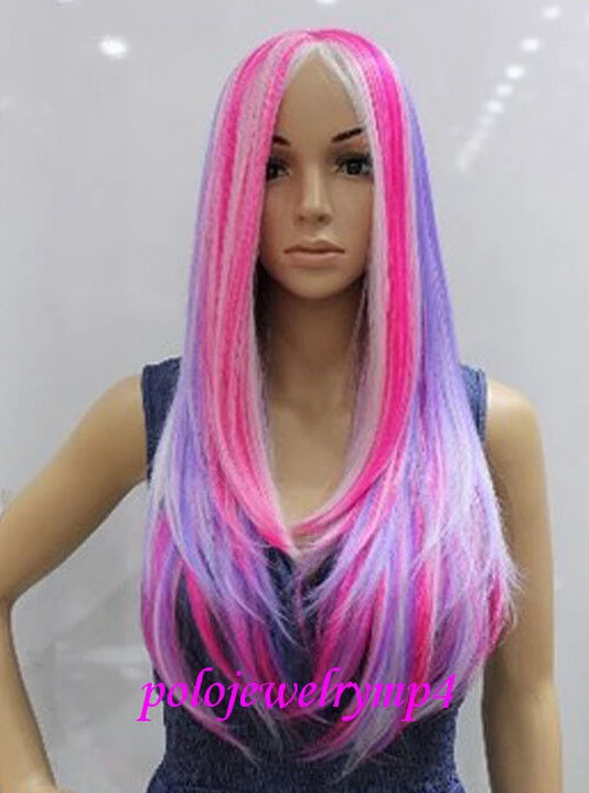 parrucca perruque DYZ704 >> New wig Cosplay Multicolor Mixed Long ...