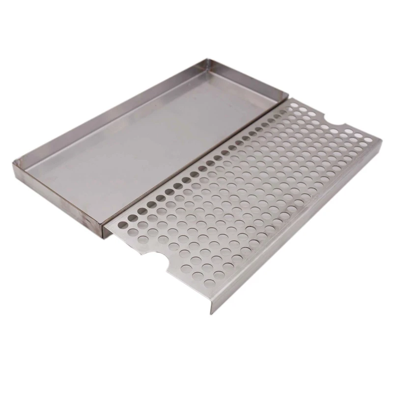 Surface Mount Drip Tray No Drain, 12"L x 5"W x 3/4"H, 304 Stainless ...