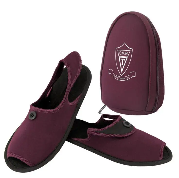2016 Unisex Foldable Non slip Travel Slippers Women Men Home Slippers ...