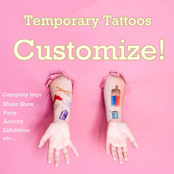 Personalized-Temporary-Fake-Tattoo-DIY-Customize-Tattoo-Custom-Make ...